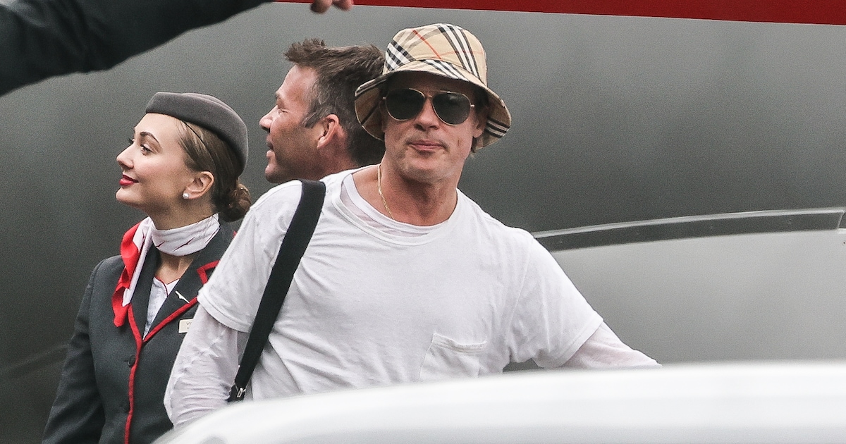 Brad Pitt est arrivé en Belgique avec sa petite amie Ines de Ramon pour ...