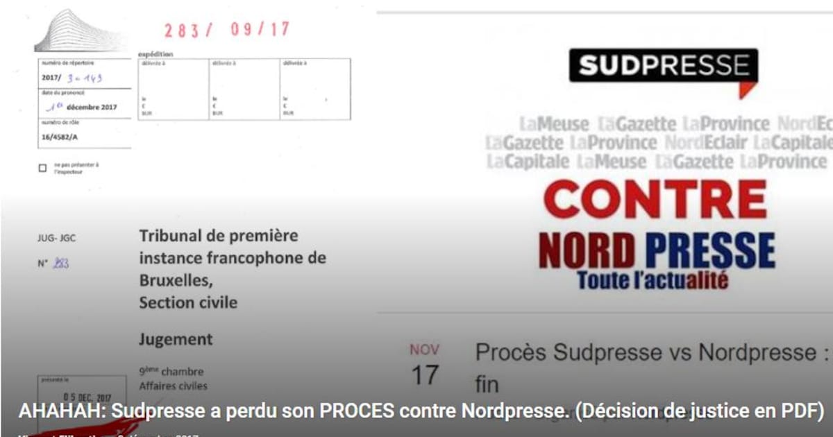 Sudpresse perd son procès contre Nordpresse | Belgique | 7sur7.be