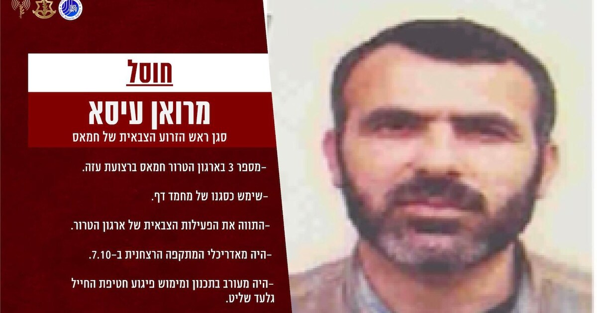 Israël confirme avoir “éliminé” le N°2 du Hamas | Monde | 7sur7.be