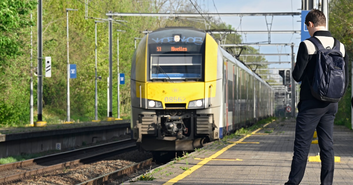 Plusieurs centaines de voyageurs bloqués dans un train après un heurt de personne à Hoeilaart ...