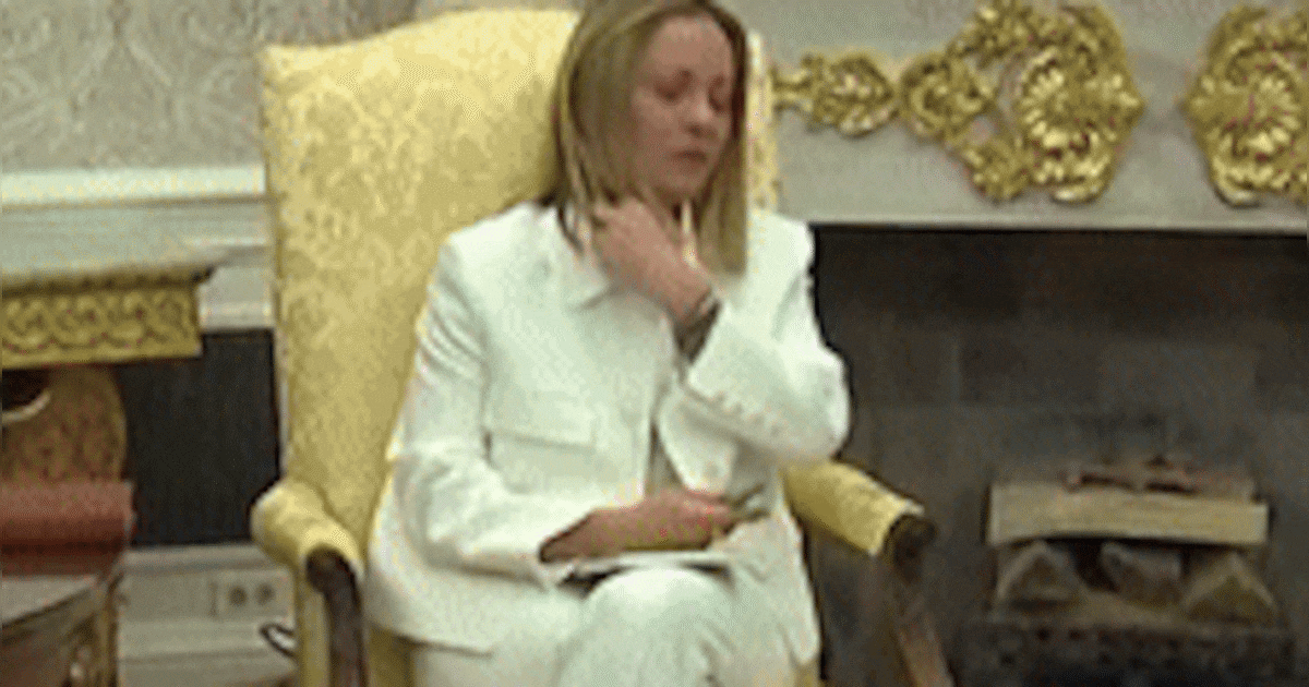 Le signe d’agacement de Meloni lors de sa rencontre avec Trump devient ...