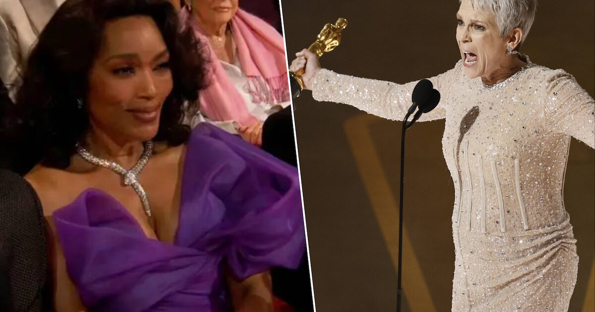 La réaction d’Angela Bassett après la victoire de Jamie Lee Curtis ...