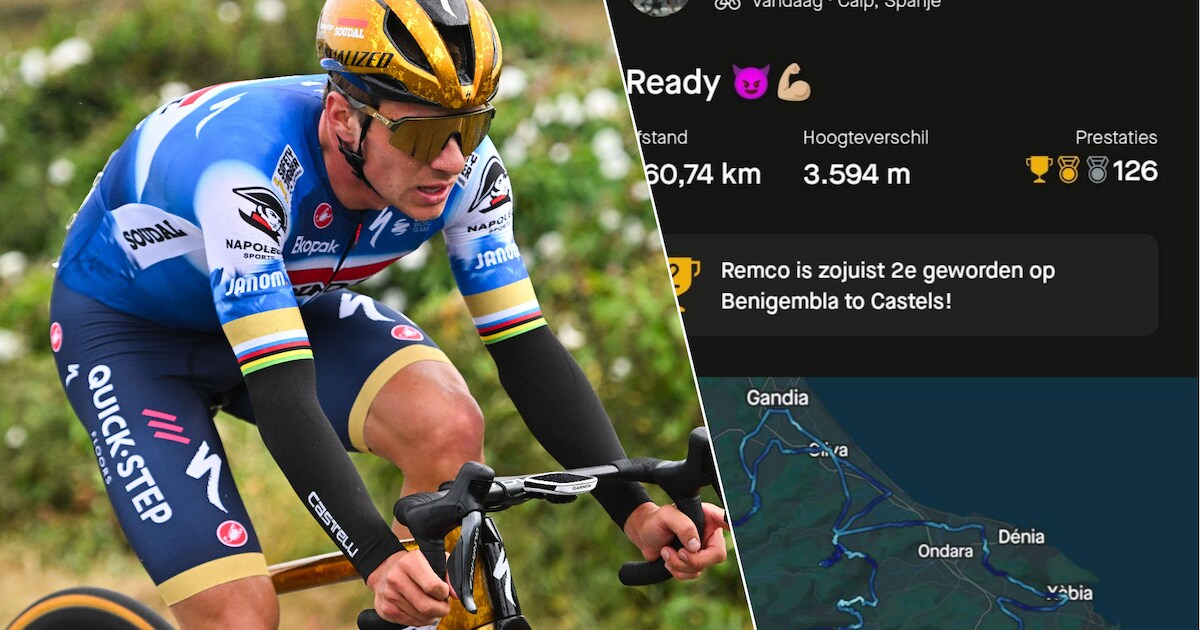 “Ready”: Remco Evenepoel se dit prêt pour les Mondiaux après un entraînement titanesque | 7sur7.be