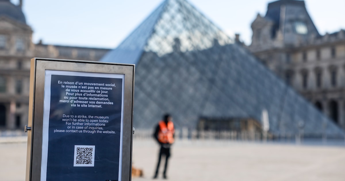 Le musée du Louvre à nouveau fermé ce lundi | 7sur7.be