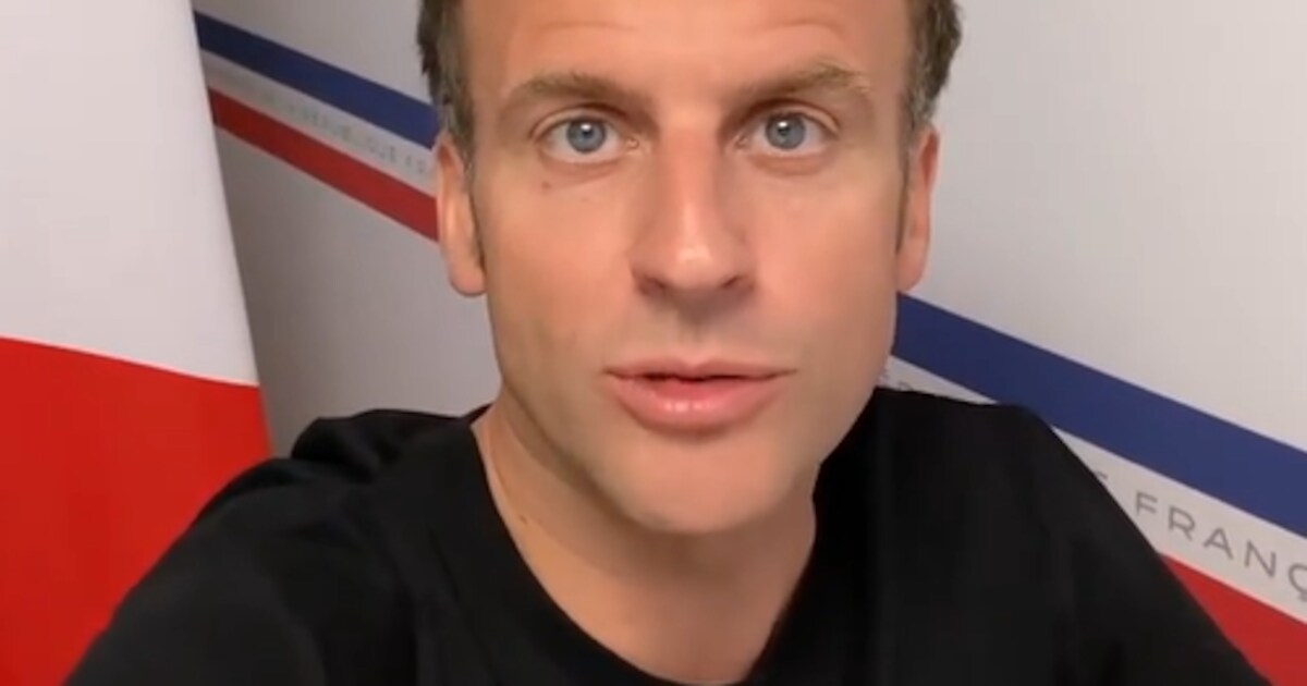 Le mystérieux logo sur le tee-shirt d’Emmanuel Macron intrigue les ...