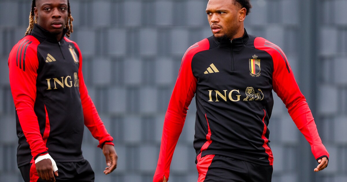 Les Diables Rouges au grand complet à l’entraînement avant de s’envoler ...