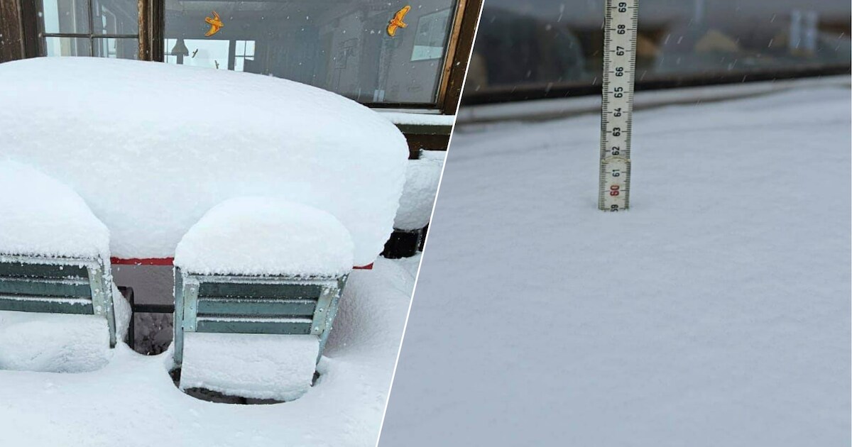 Comme un air d'hiver le 1er juin: plus d'un demi-mètre de neige fraîche ...