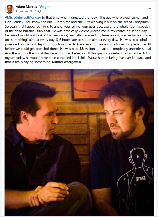 Le réalisateur Adam Marcus s’en prend à Val Kilmer, un an après sa mort ...