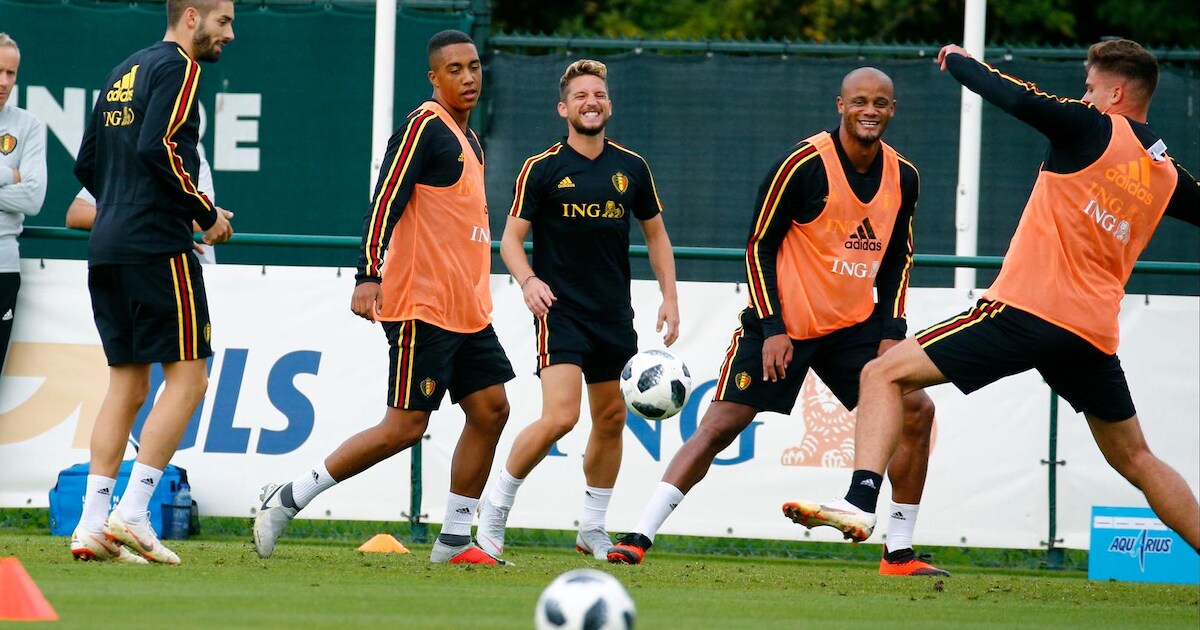 24 Diables Rouges à l'entraînement, Nacer Chadli seul absent | Home ...