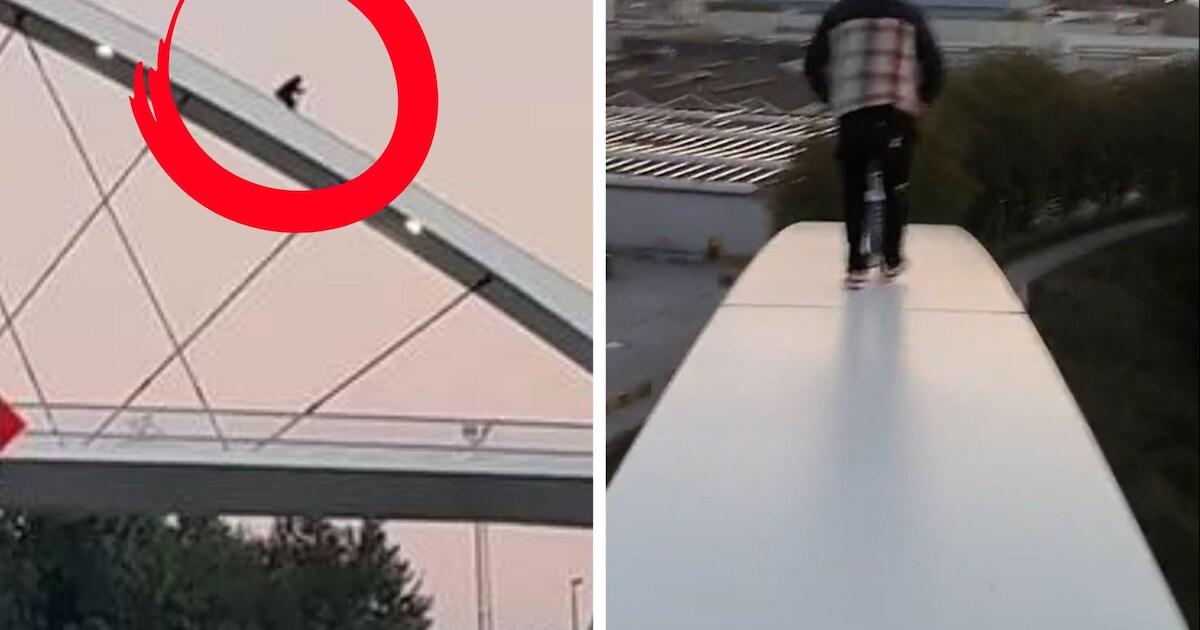Il dévale l'arche d'un pont à Tessenderlo en trottinette | 7sur7.be