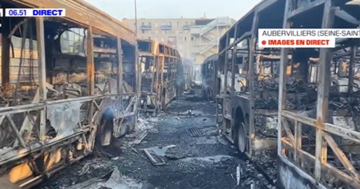 Douze bus de la RATP incendiés dans un dépôt à Aubervilliers | 7sur7.be